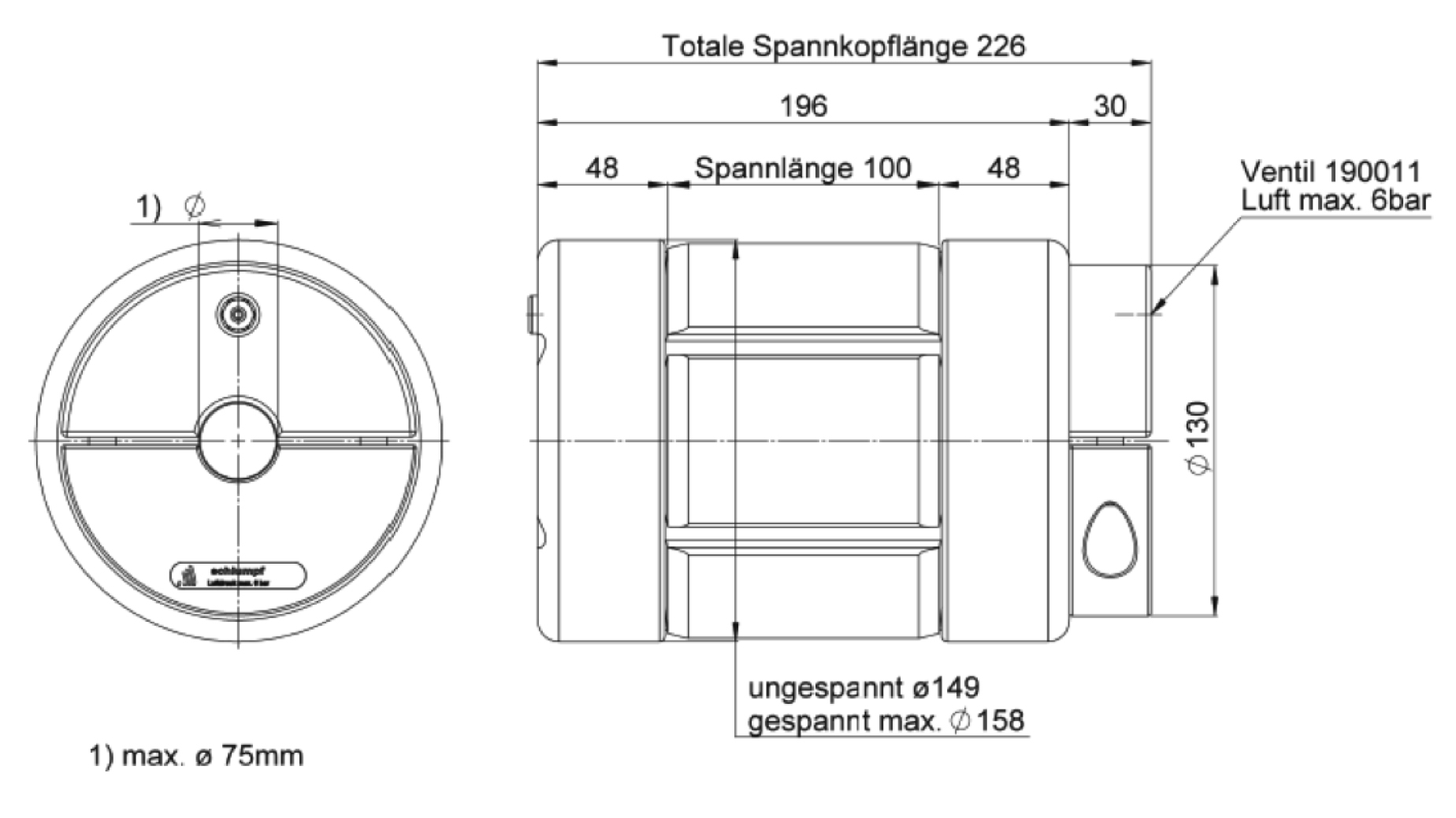 Aufsetzspannkopf UNIGRIP